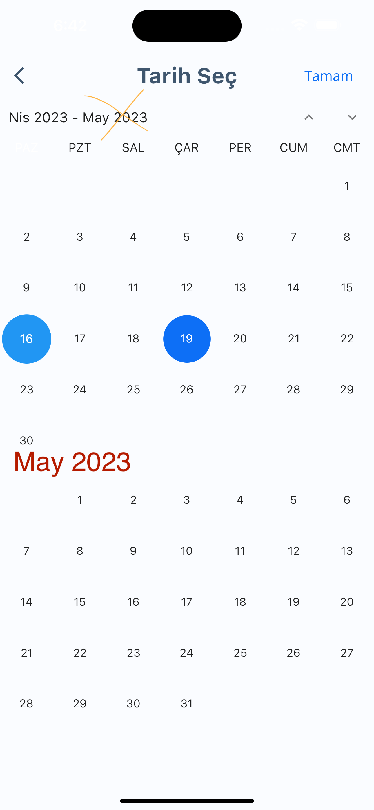 In The Month View Only The Connected Month Appears As · Issue 764 · Syncfusion Flutter