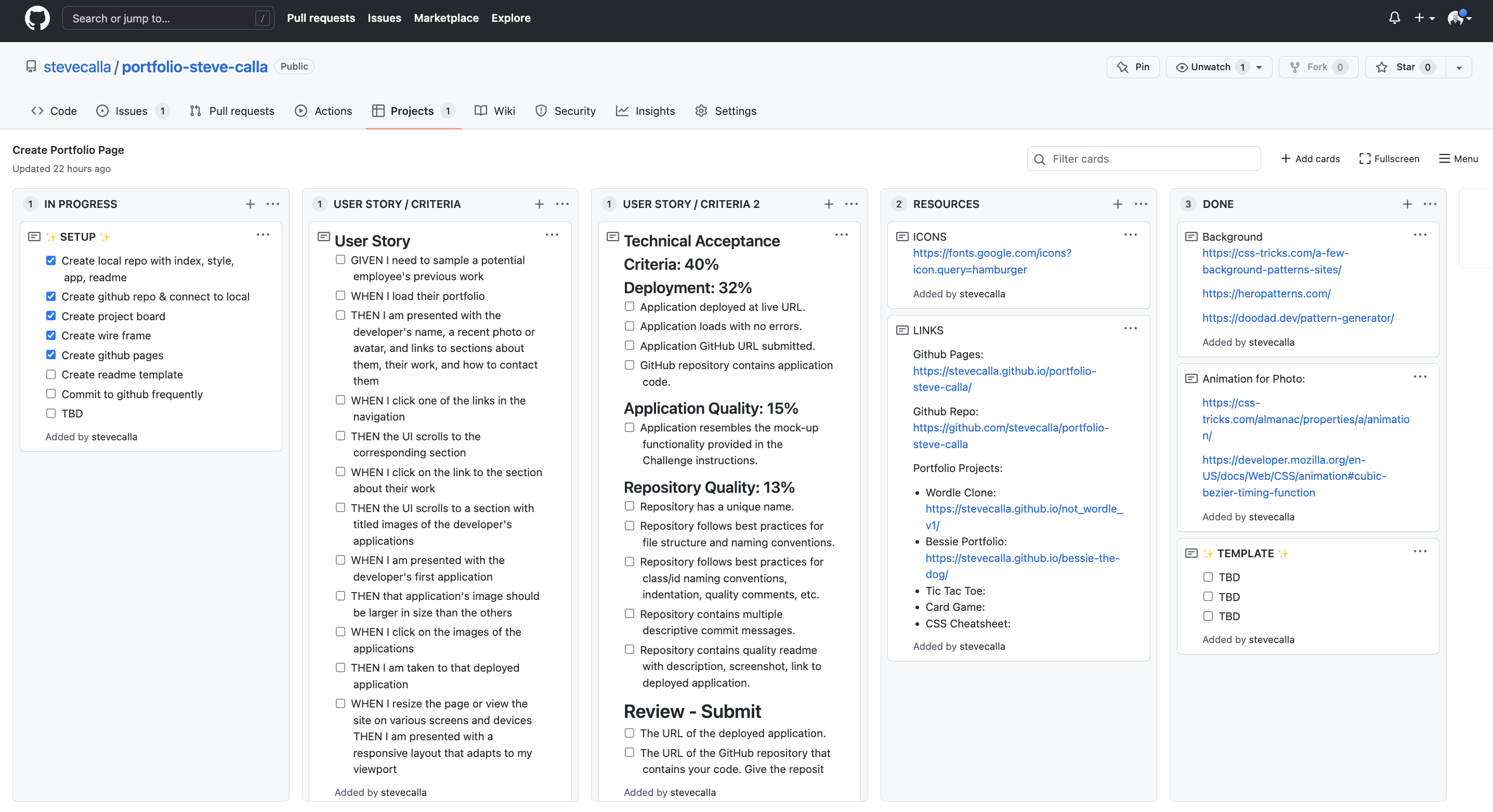 GitHub - stevecalla/create-portfolio