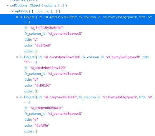 🐛 Bug: SingleSelect options do not keep their order · Issue #4429 · nocodb/nocodb · GitHub