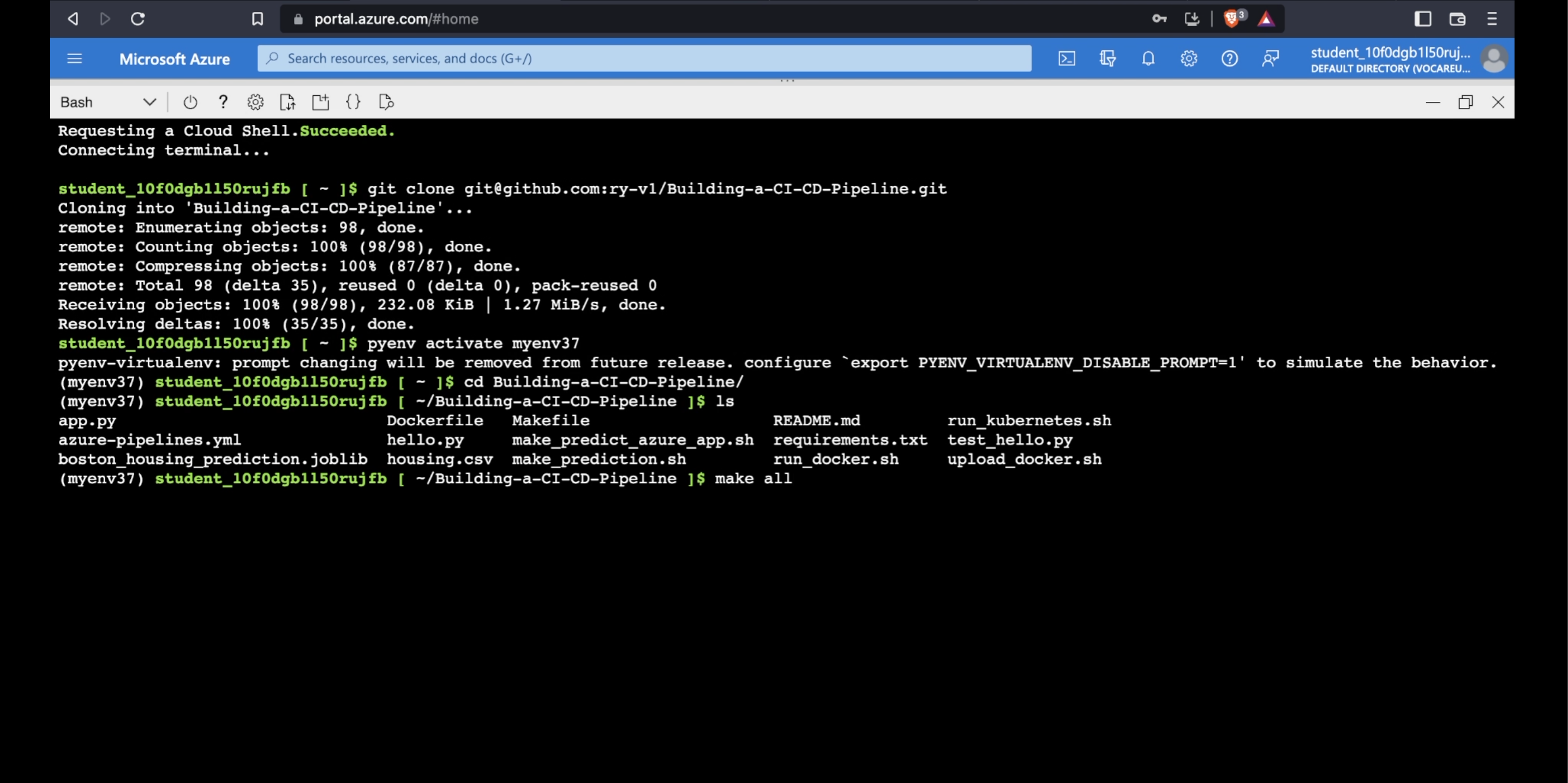 Github Ry V1 Building A Ci Cd Pipeline This Repo Is For Project 6 Building A Ci Cd Pipeline