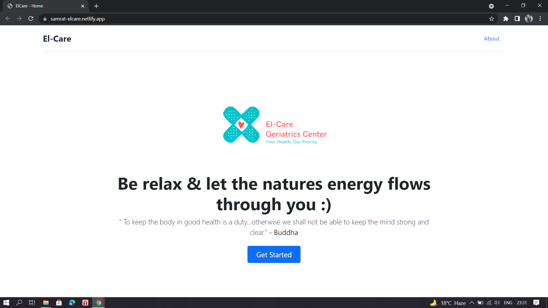 GitHub - brucewayne3010/EL-Care: Geriatrics Heathcare Website (Prototype)