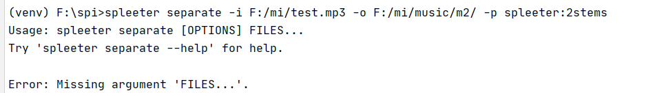 it show error..on runing,please help me.. · Issue #643 · deezer/spleeter · GitHub