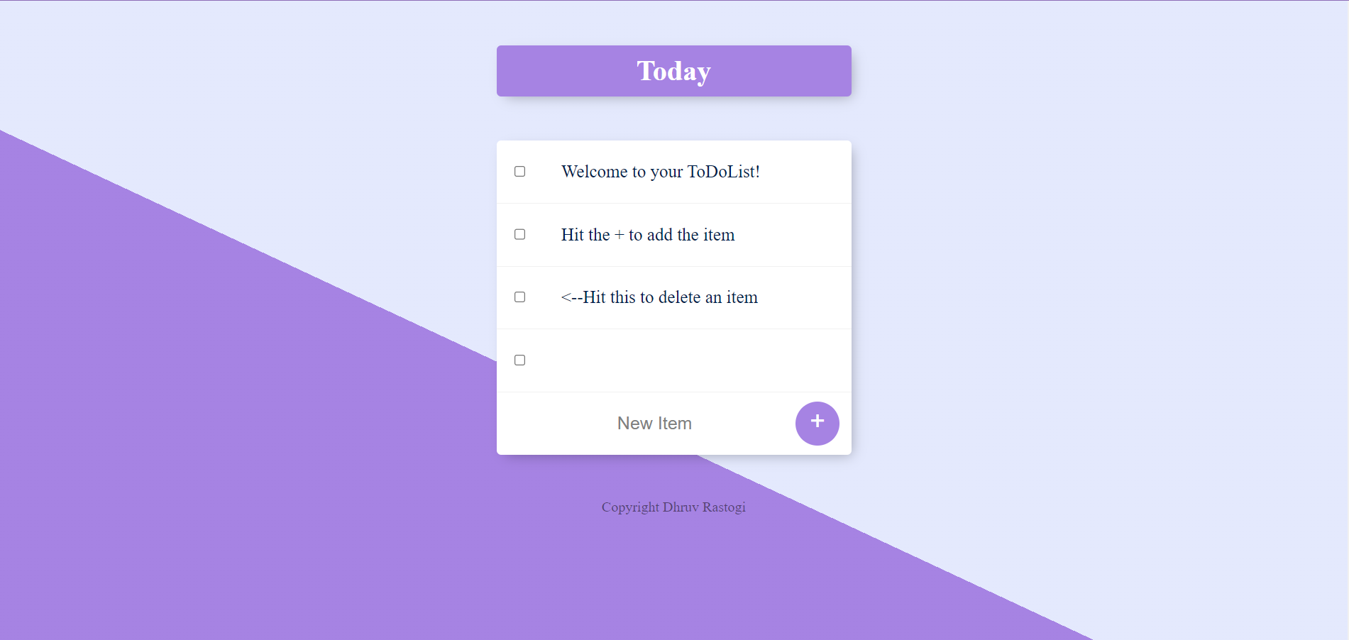 GitHub - rastogi26/todolist