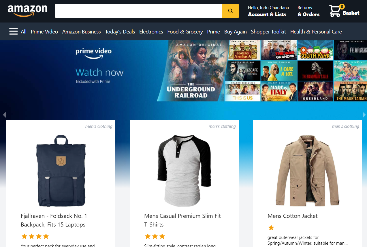 GitHub - Indu-Chandana/Full-stack-Amazon-clone: Clone of biggest E-commerce platform (Including ...