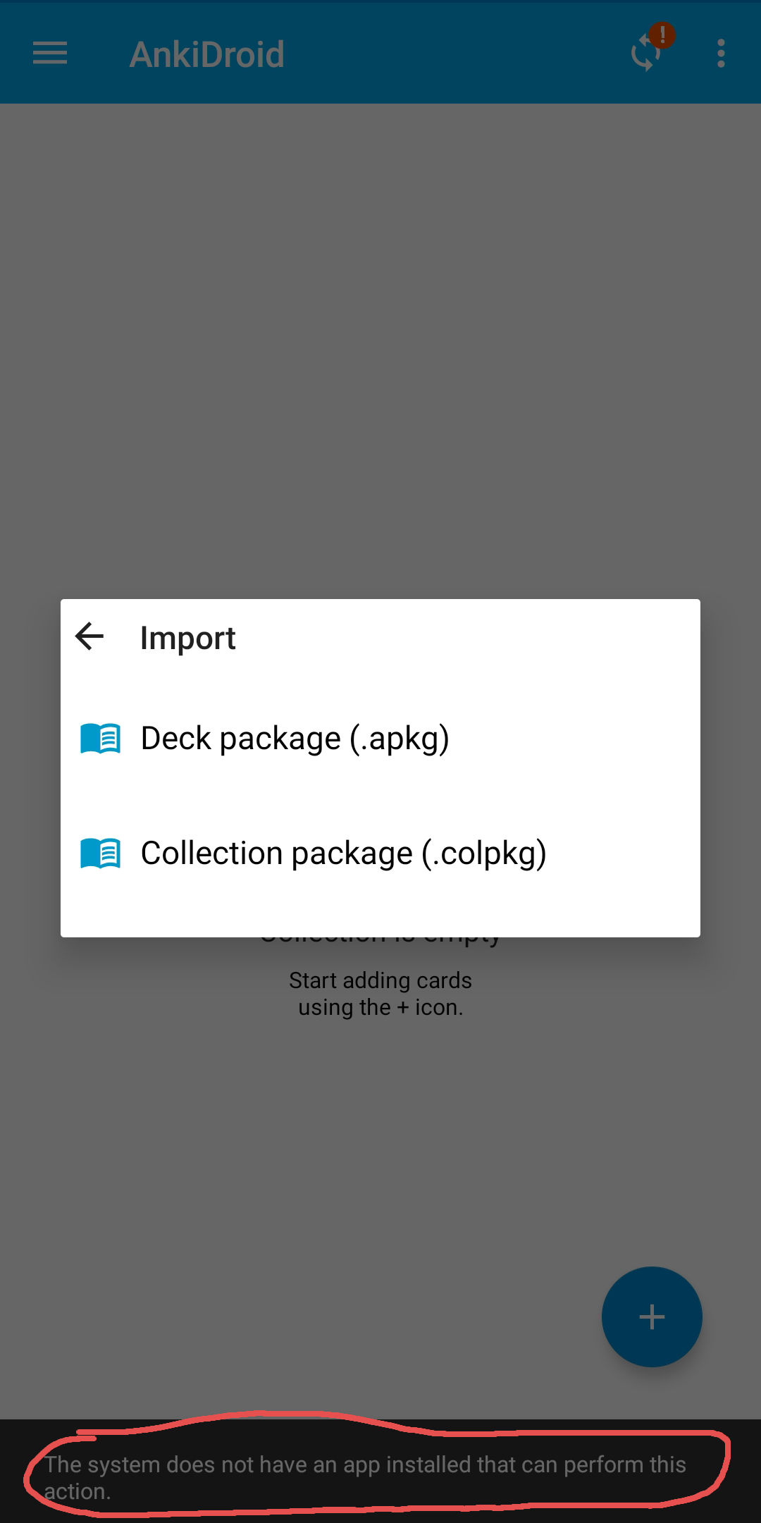 [Bug] Error while importing decks · Issue #11680 · ankidroid/Anki-Android · GitHub