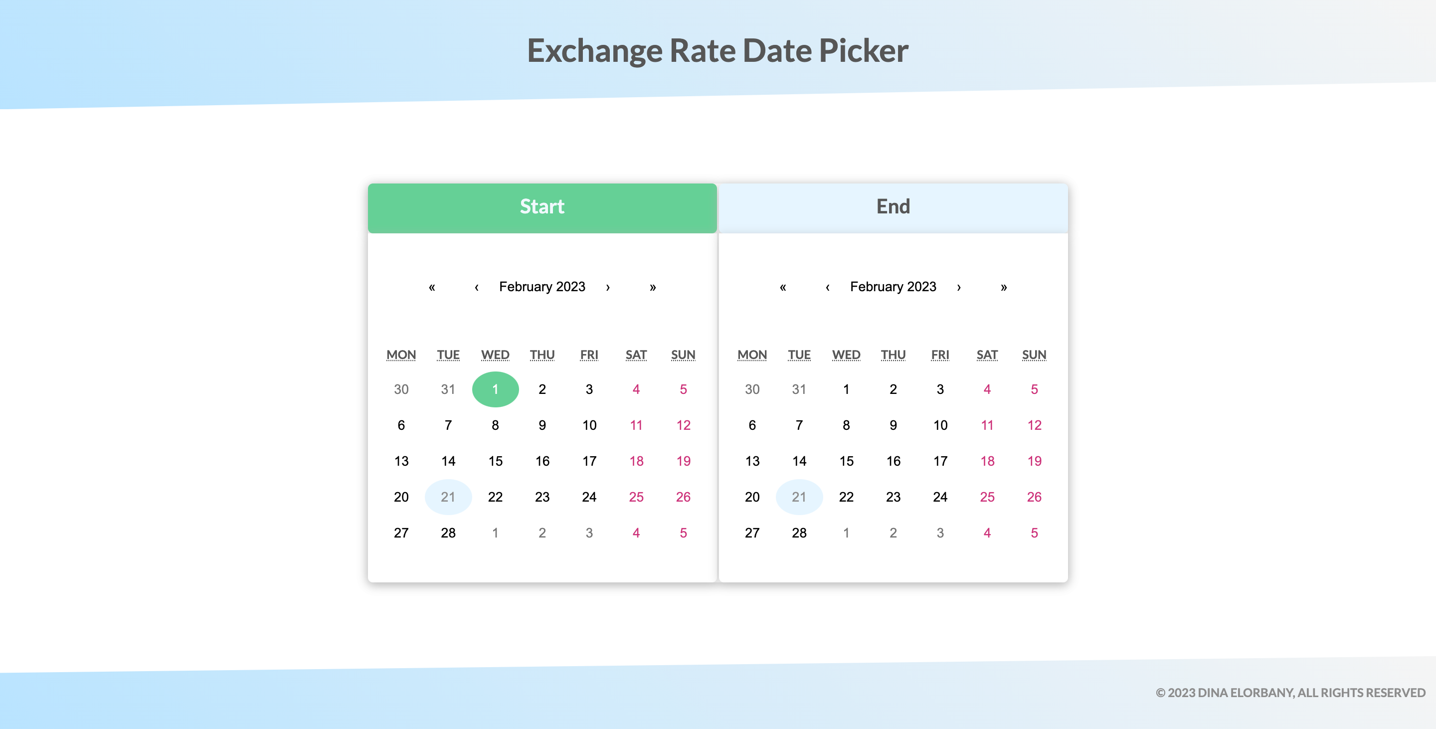 GitHub - dina-elorbany/Exchange-Rate-Date-Picker: Shows the currency ...