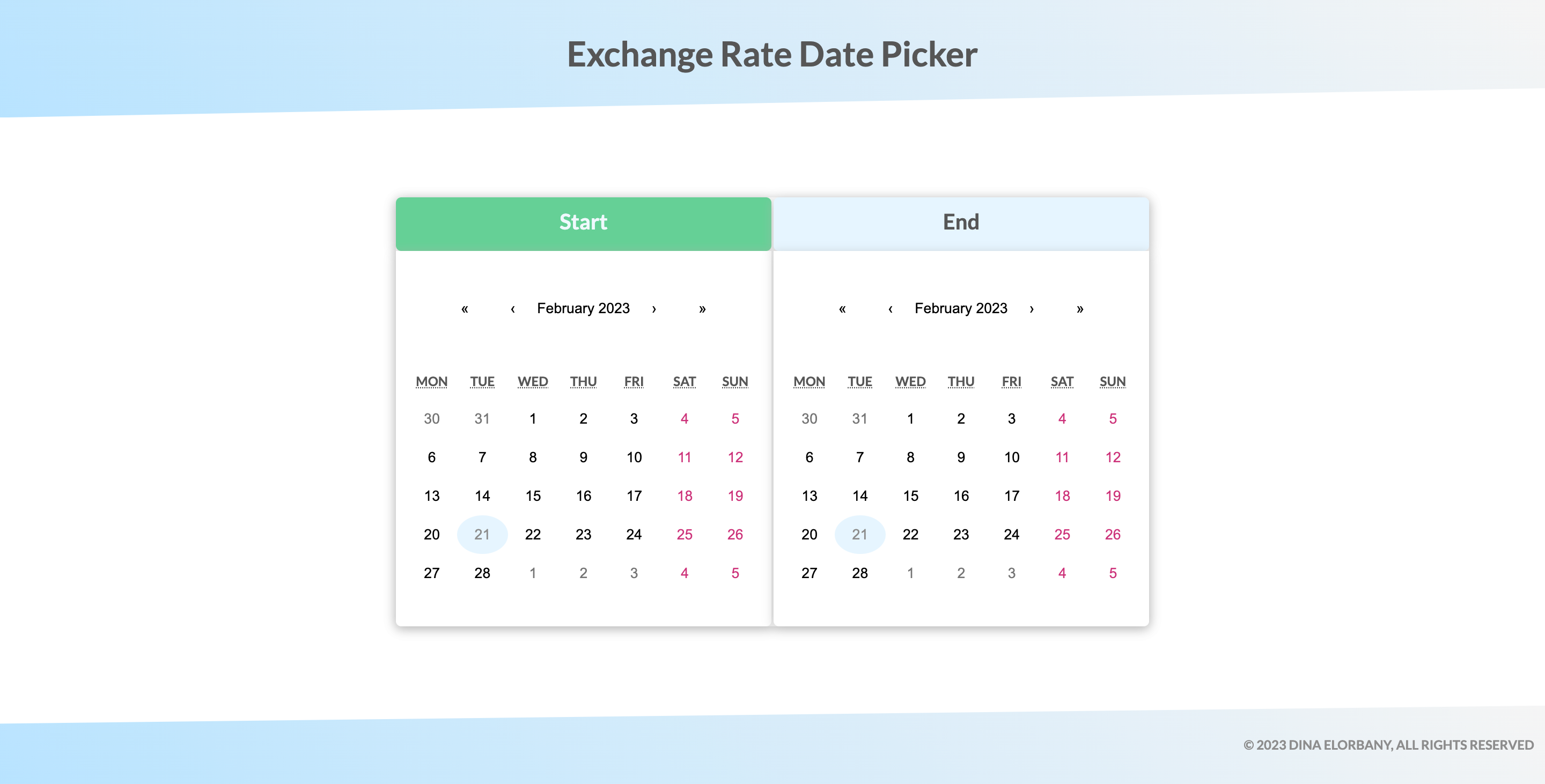 GitHub - dina-elorbany/Exchange-Rate-Date-Picker: Shows the currency ...