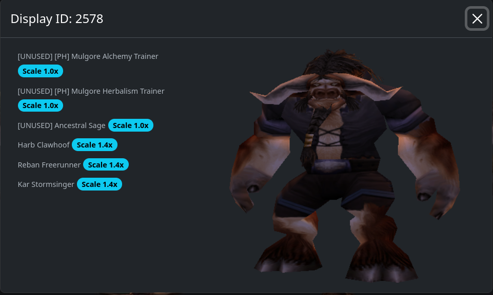 TODO: Find display_ids for Thousand Needles NPCs · Issue #1035 · The ...