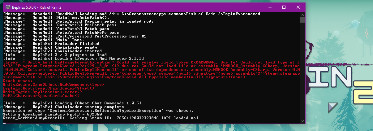 error at startup · Issue #8 · ToyDragon/ROR2ModShared · GitHub