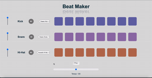 GitHub - BenMc97/BeatMaker: Beat Maker made with HTML, CSS, and Javascript.