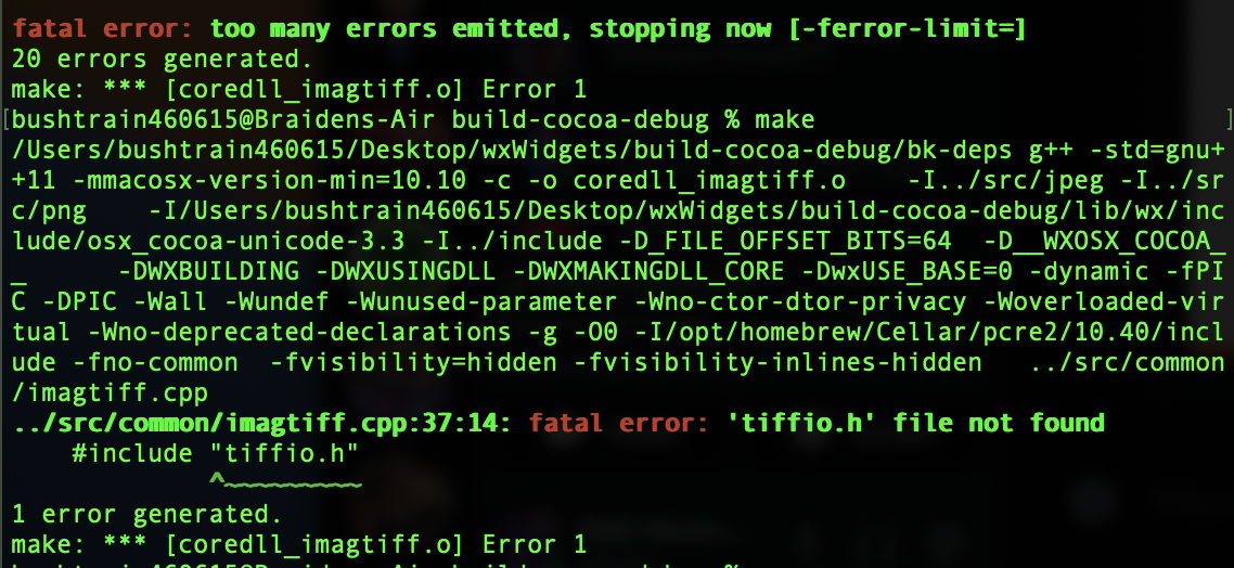 MacOS tiff.h error · Issue #22784 · wxWidgets/wxWidgets · GitHub