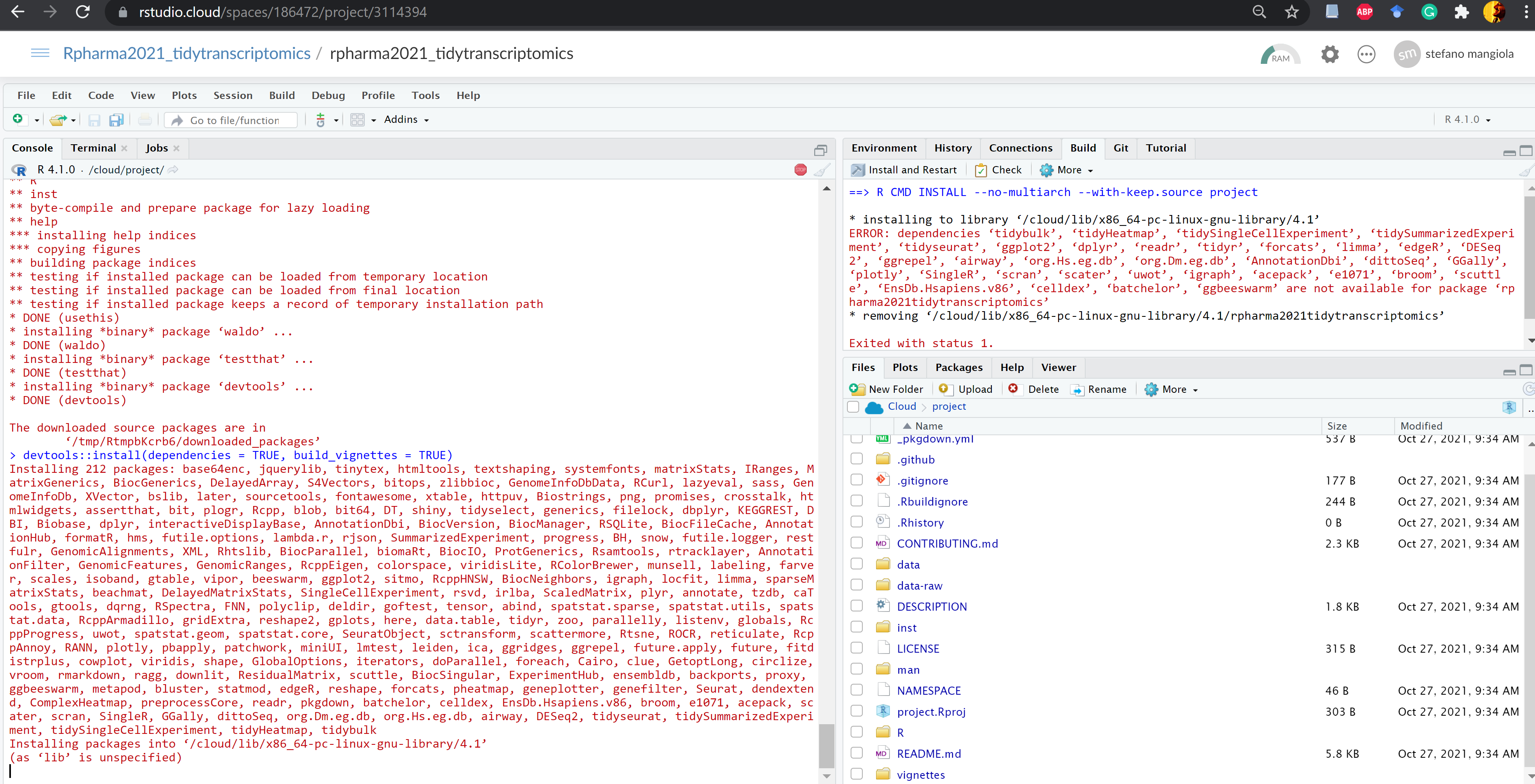 TODOs for workshop · Issue #3 · tidytranscriptomics-workshops/rpharma2021_tidytranscriptomics ...
