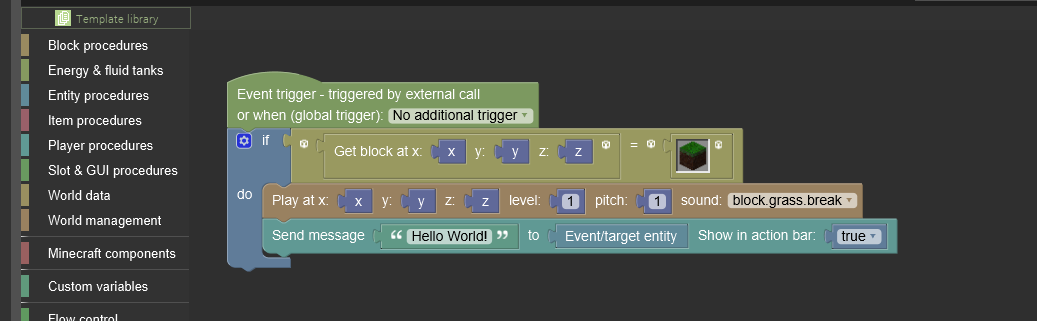 "When bullet hits block" trigger prefers the west side of a block. · Issue #318 · MCreator ...