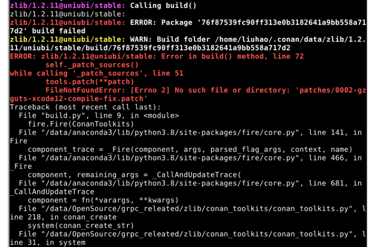 Package Zlib1211 Fail To Find Patch · Issue 6143 · Conan Ioconan Center Index · Github