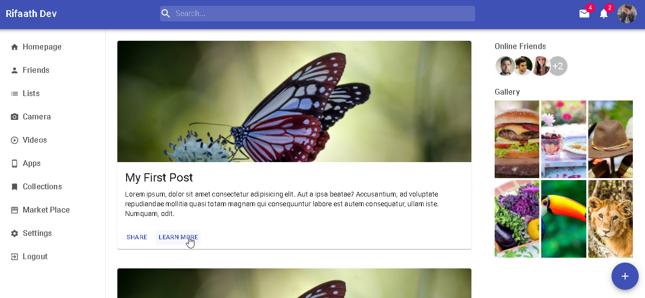 GitHub - rifaath101/Social-Media-UI-with-Material-UI: A Social Media UI ...