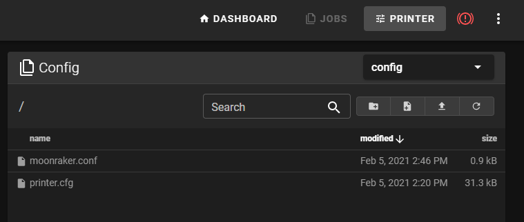 Button JOBS is gray. · Issue #136 · fluidd-core/fluidd · GitHub