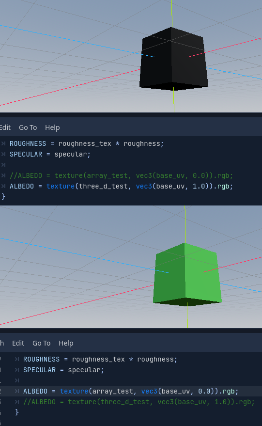 OpenGL: TextureArrays and Texture3D samplers not implemented yet · Issue #71029 · godotengine ...