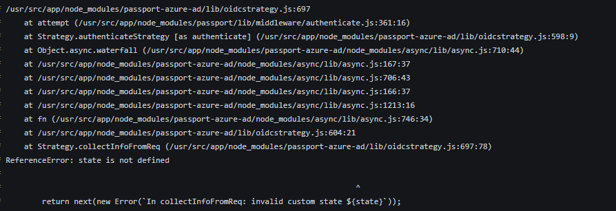 ReferenceError: state is not defined · Issue #3853 · AzureAD/microsoft-authentication-library ...