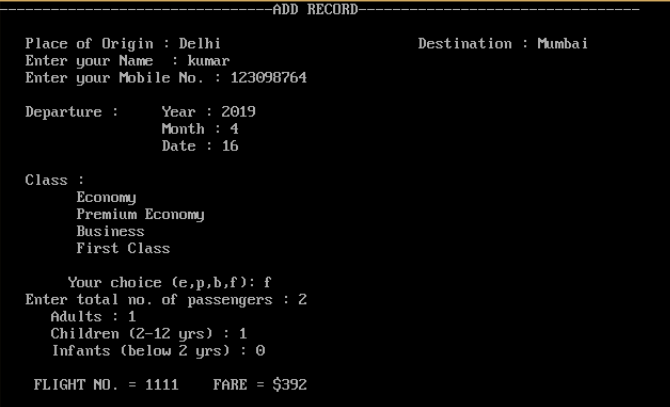 Github Sachinmishra1 Airline Reservation Using Cpp Oops