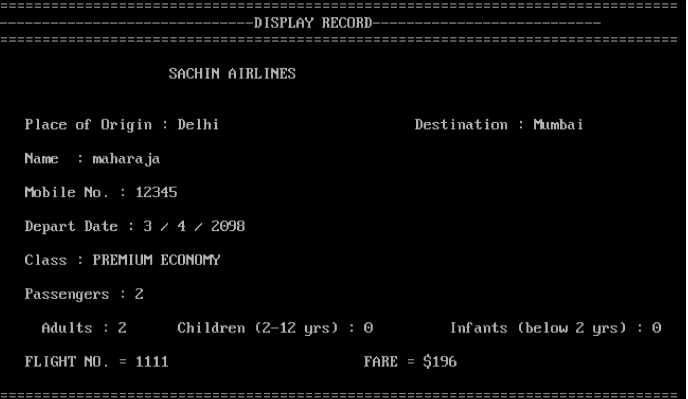 Github Sachinmishra1 Airline Reservation Using Cpp Oops
