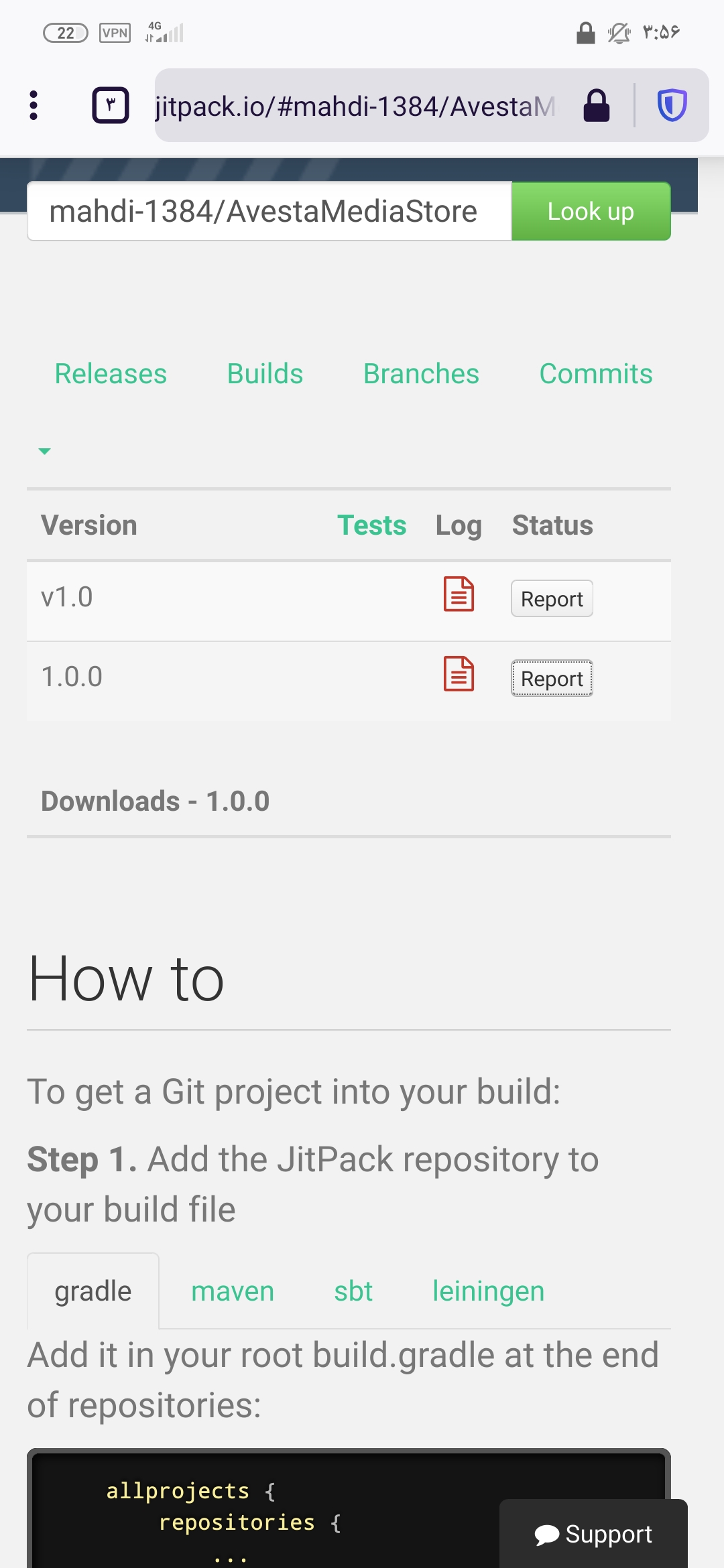 Error when choosing release · Issue #4774 · jitpack/jitpack.io · GitHub