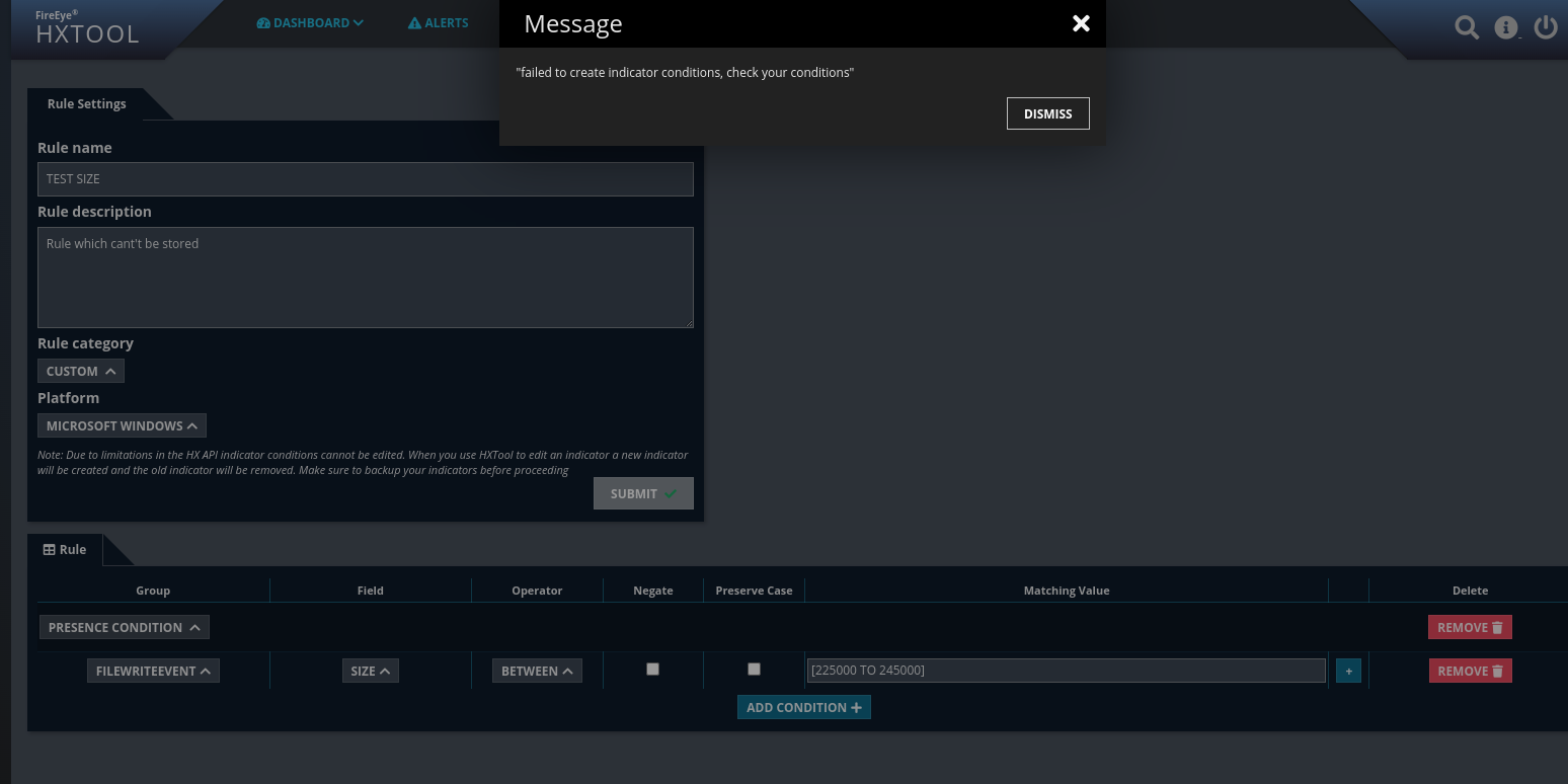 HXtool has issue storing size between rule · Issue #119 · fireeye/HXTool · GitHub