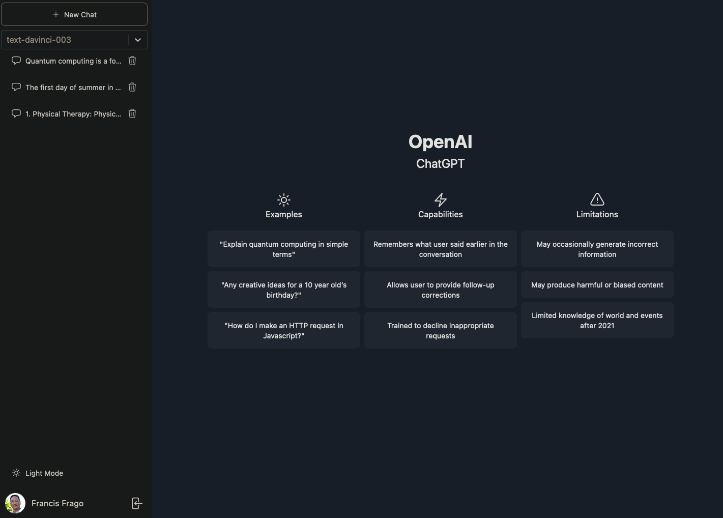 GitHub - fdrive422/OpenAI-ChatGPT-Messenger: Build with (Next.js 13, NextAuth, useSWR, Firebase ...