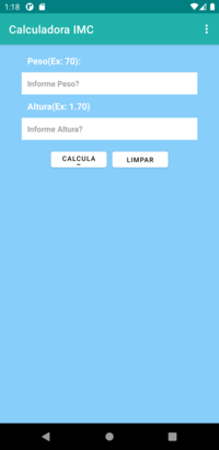 GitHub - gilbercs/calculadoraImc: O aplicativo é uma calculadora de IMC onde você pode avaliar ...