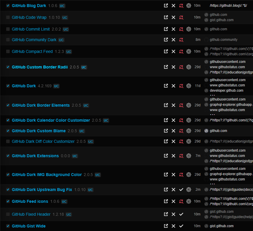 `semvercompare Is Not Defined` Error For Most Installed Usercss Styles After Manually Check All