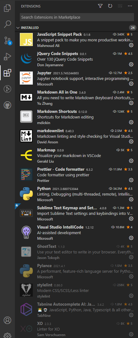 (`GitHub Dark Default` and `GitHub Dark Dimmed`) disabled extensions are difficult to ...
