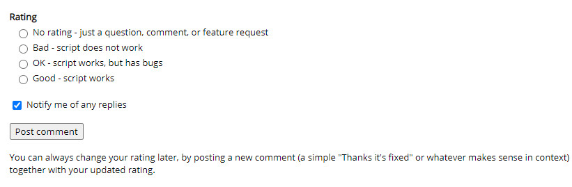 Consider Removing The 5 Min Limit For Editing Your Own Comments · Issue 976 · Greasyfork Org