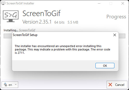 Unable to update to 2.35 from 2.34.1 inside app - error code 2711 ...