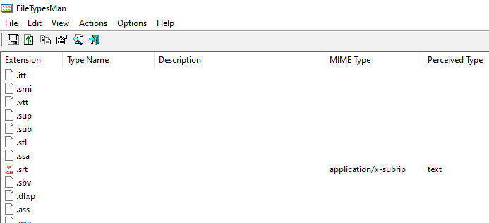 The new "Associate common subtitle files with Subtitle Edit" option ...