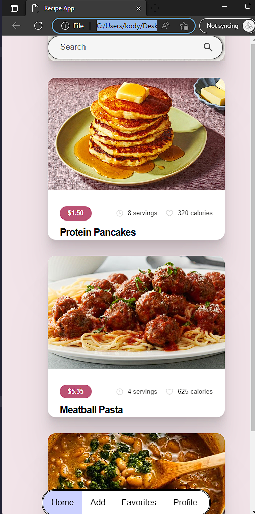 GitHub - kodygentry/RecipeApp