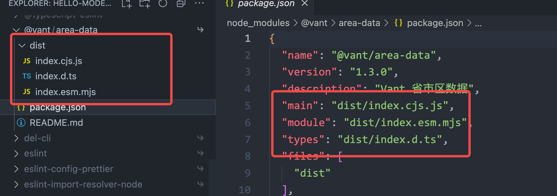 [Bug Report] area-data1.3.0版本没有生成编译后的省市区数据，无法import · Issue #10632 · youzan/vant · GitHub