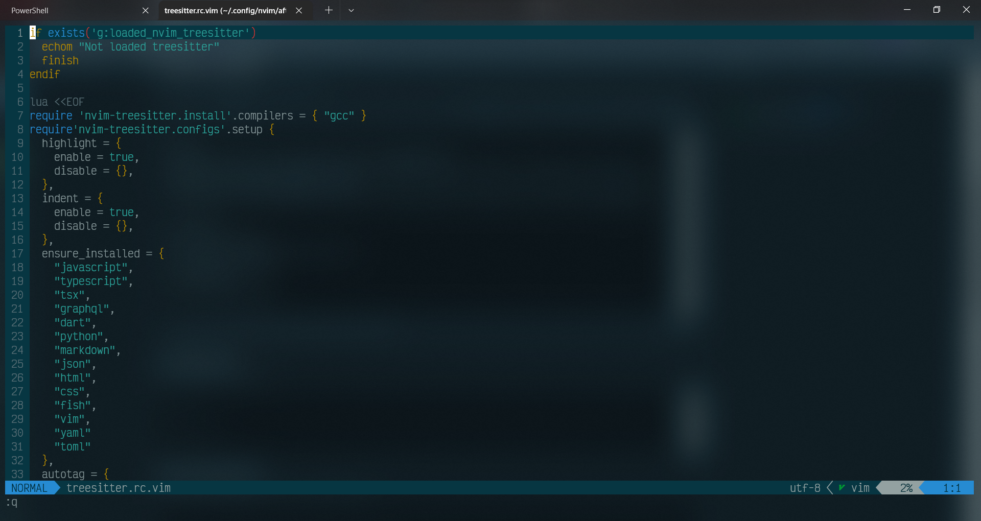 Not loaded treesitter · Issue #2522 · nvim-treesitter/nvim-treesitter ...