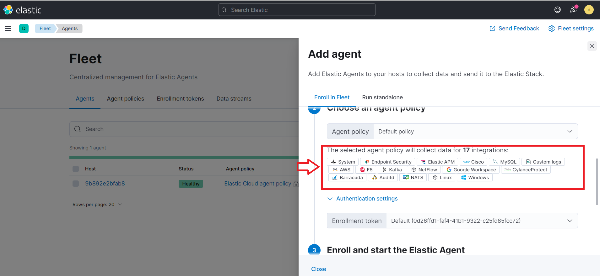 [Fleet]: Proper horizontal spacing not provided between integration icons on Add agent flyout ...