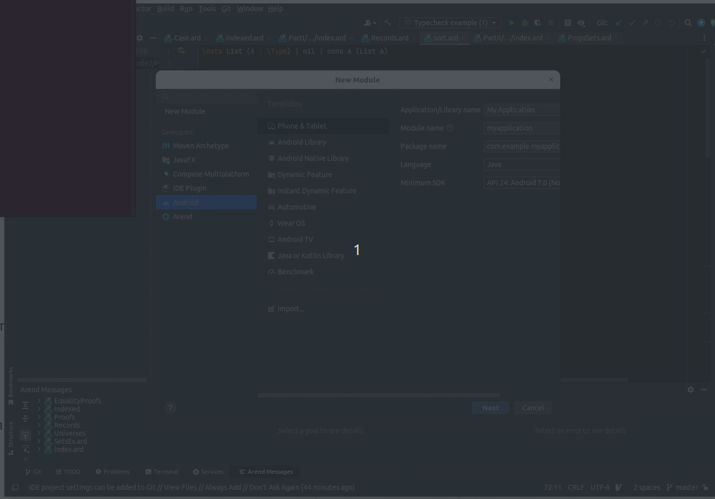 Bring module name and location to the first page of "New Arend module" dialog. · Issue #406 ...