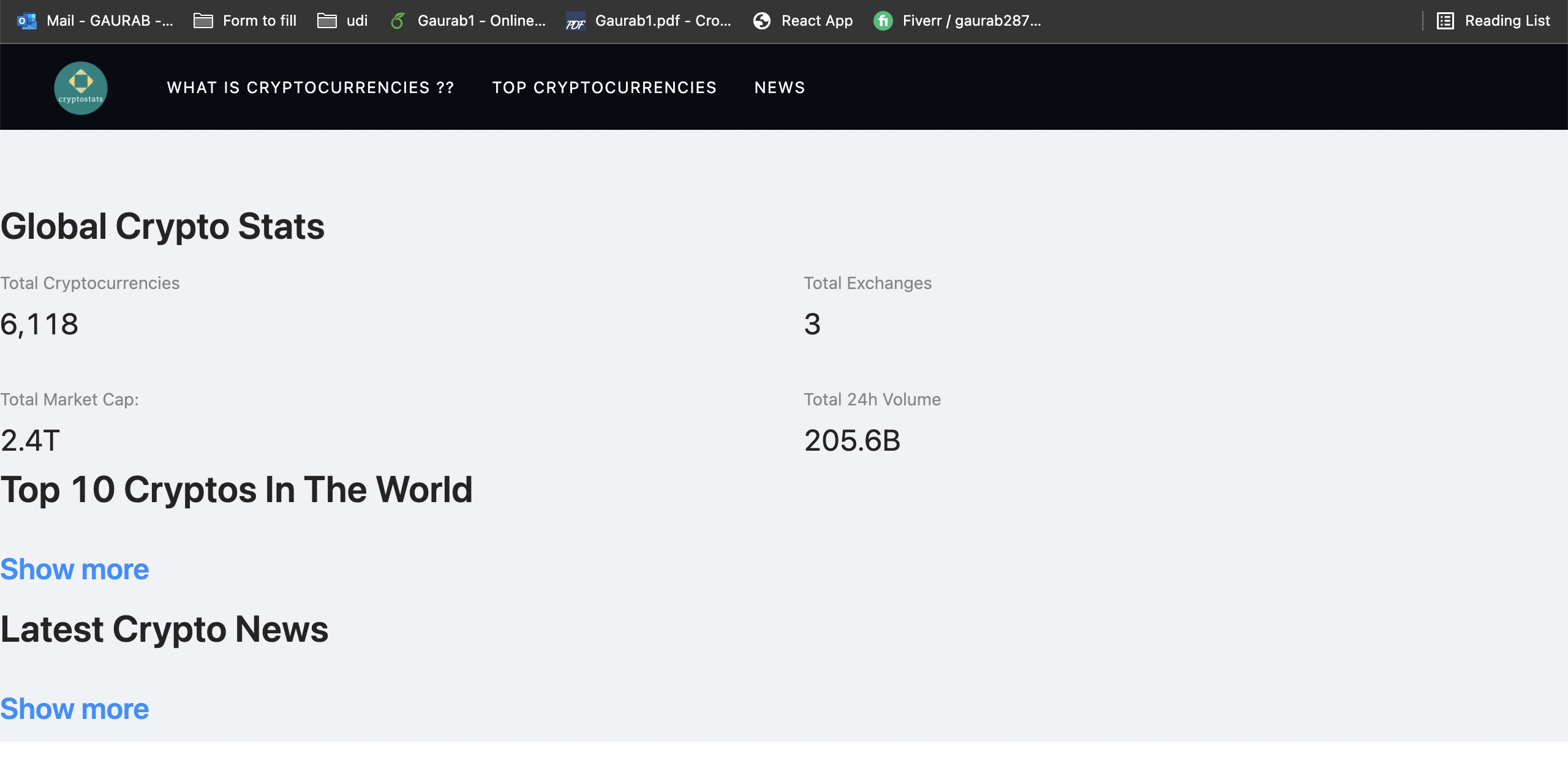 GitHub - Gaurab4/cryptoUpdate