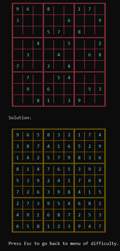 GitHub - glitterylungs/Sudoku: Sudoku game in console. Created using ...