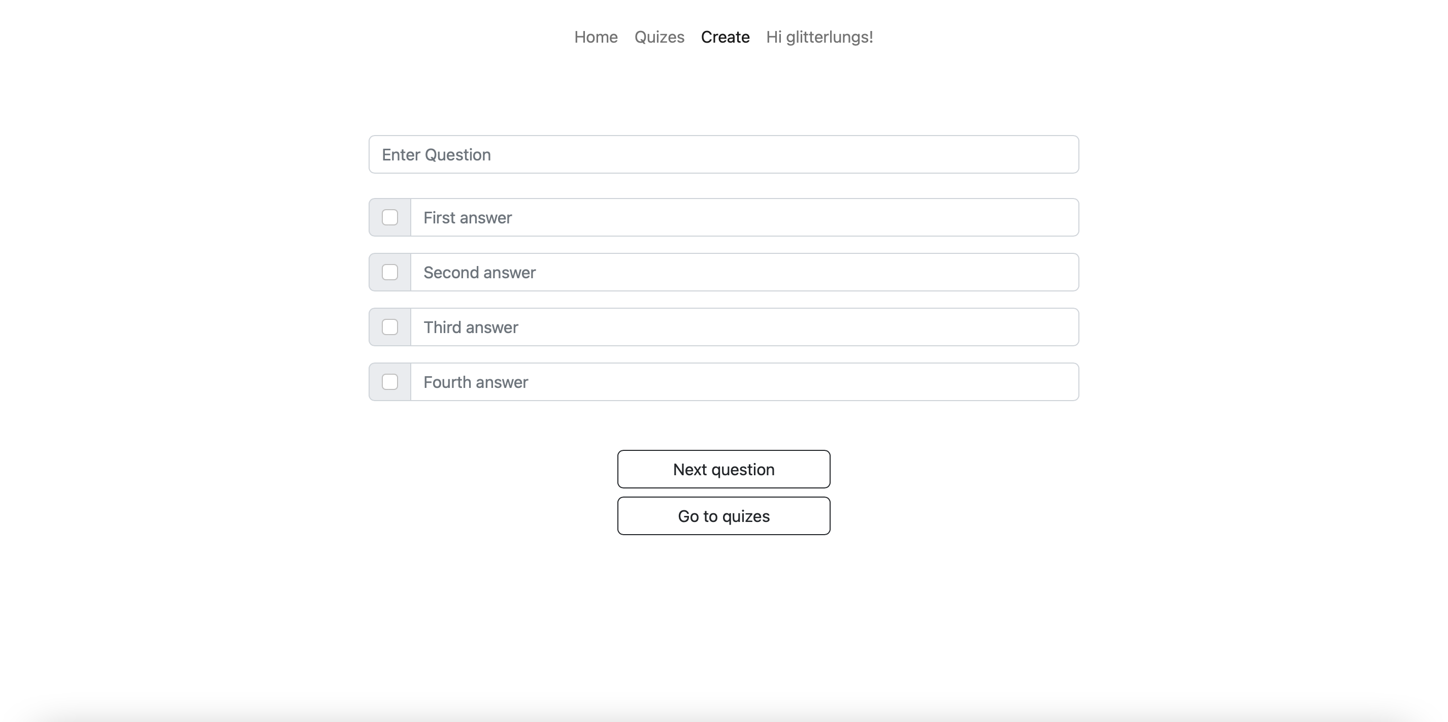 Github Glitterylungs Quizwebapp Quiz Web App Created With Django