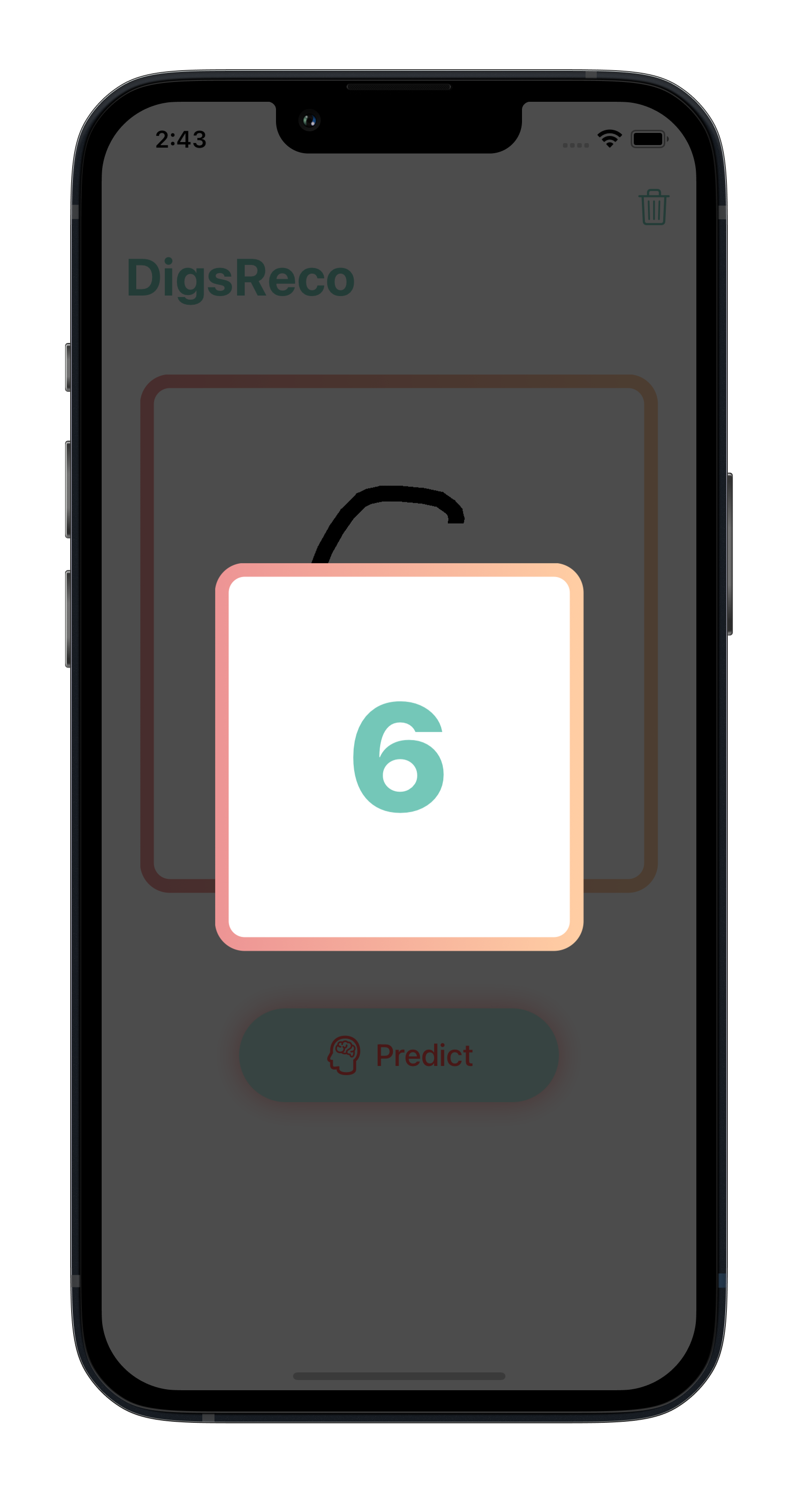 GitHub - glitterylungs/DigitsRecognition: DigsReco is an iOS application that uses Core ML model ...