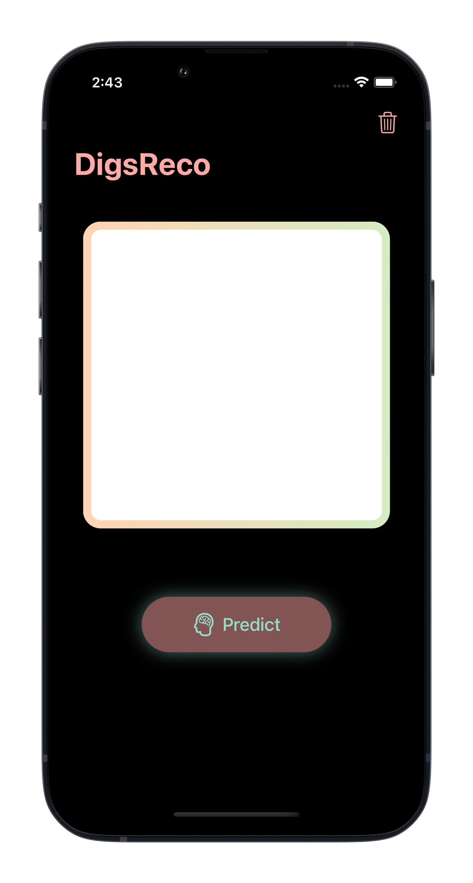 GitHub - glitterylungs/DigitsRecognition: DigsReco is an iOS application that uses Core ML model ...
