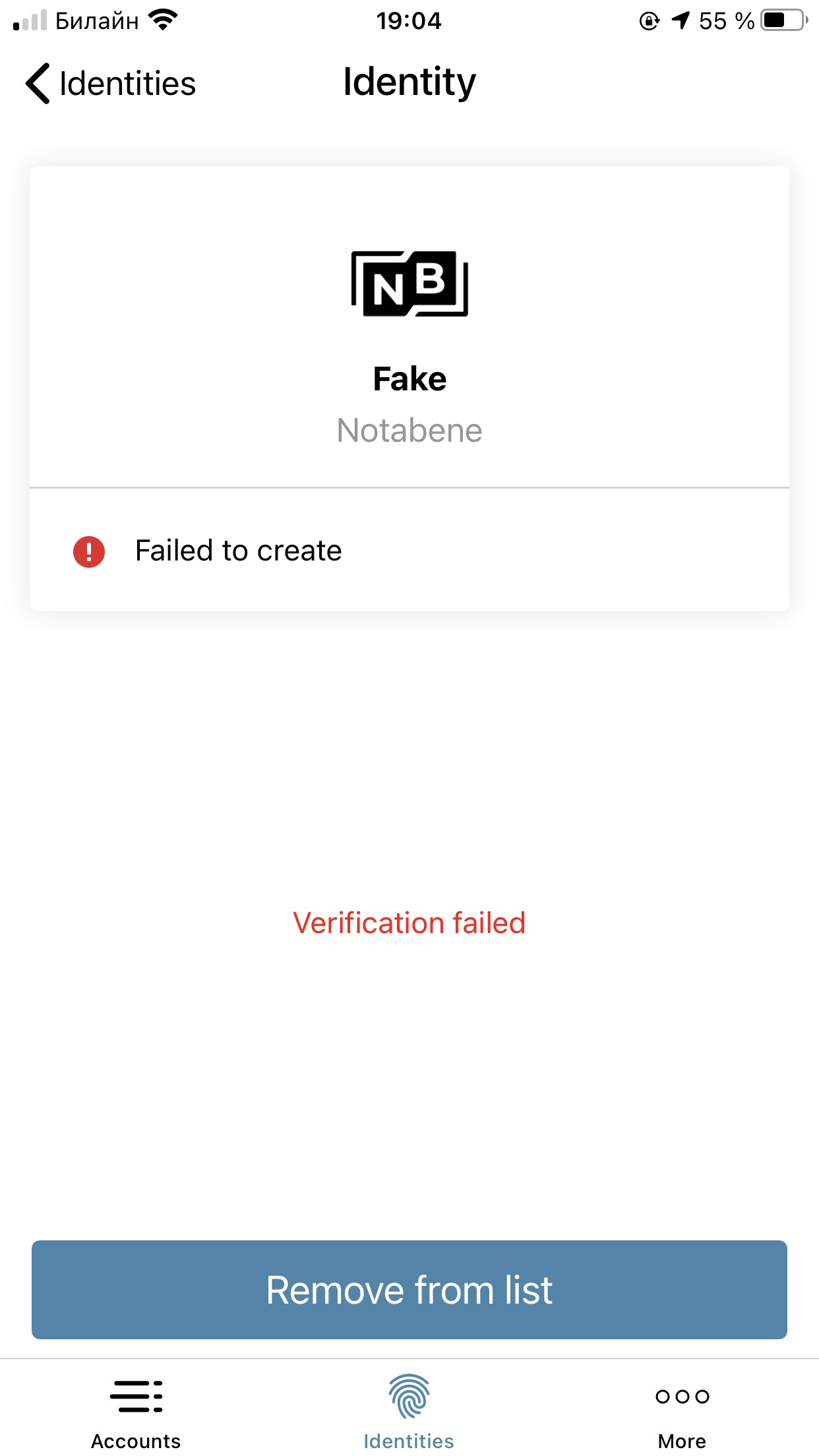(ID3) Try to create identities with invalid physical ID documents ...