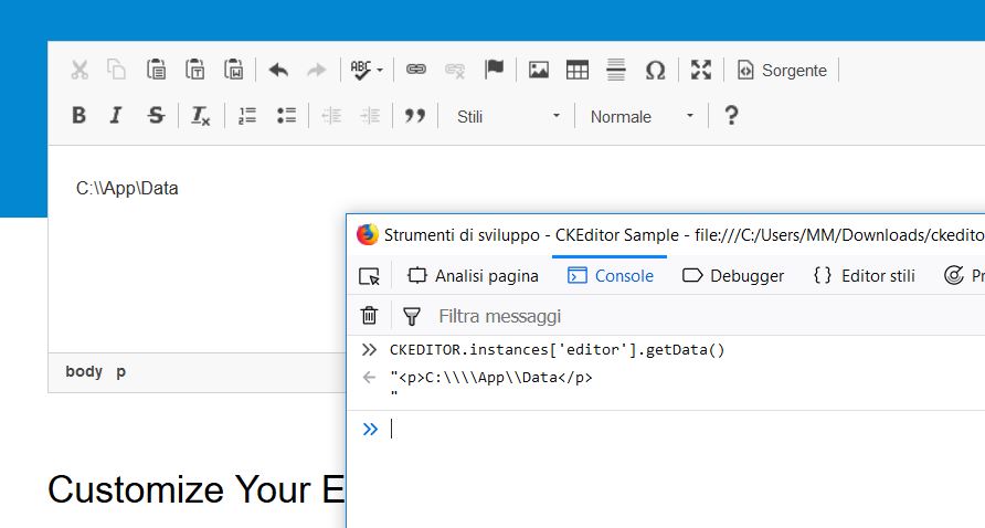 Firefox and Chrome return a different output when using backslashes · Issue #2647 · ckeditor ...