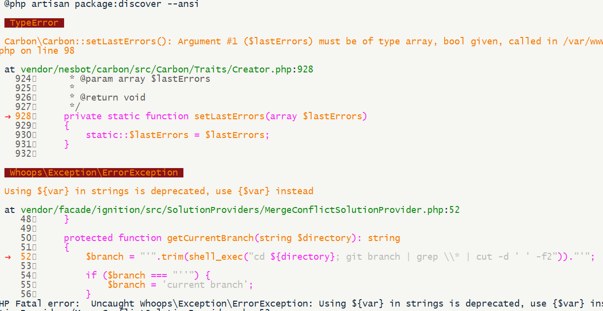 Php82 Using Var In Strings Is Deprecated Argument Must Be Type Of Array · Issue 13369 3083