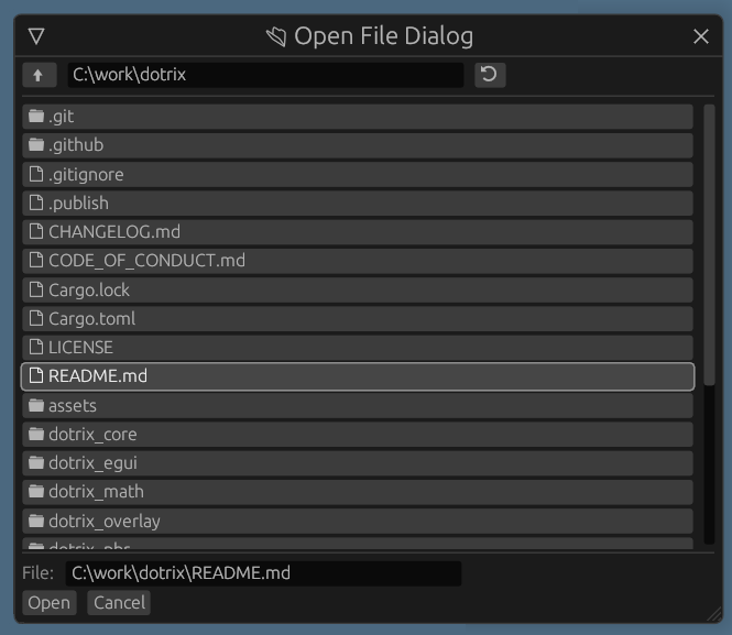 EGUI File Open/Save Dialog · Issue #100 · lowenware/dotrix · GitHub
