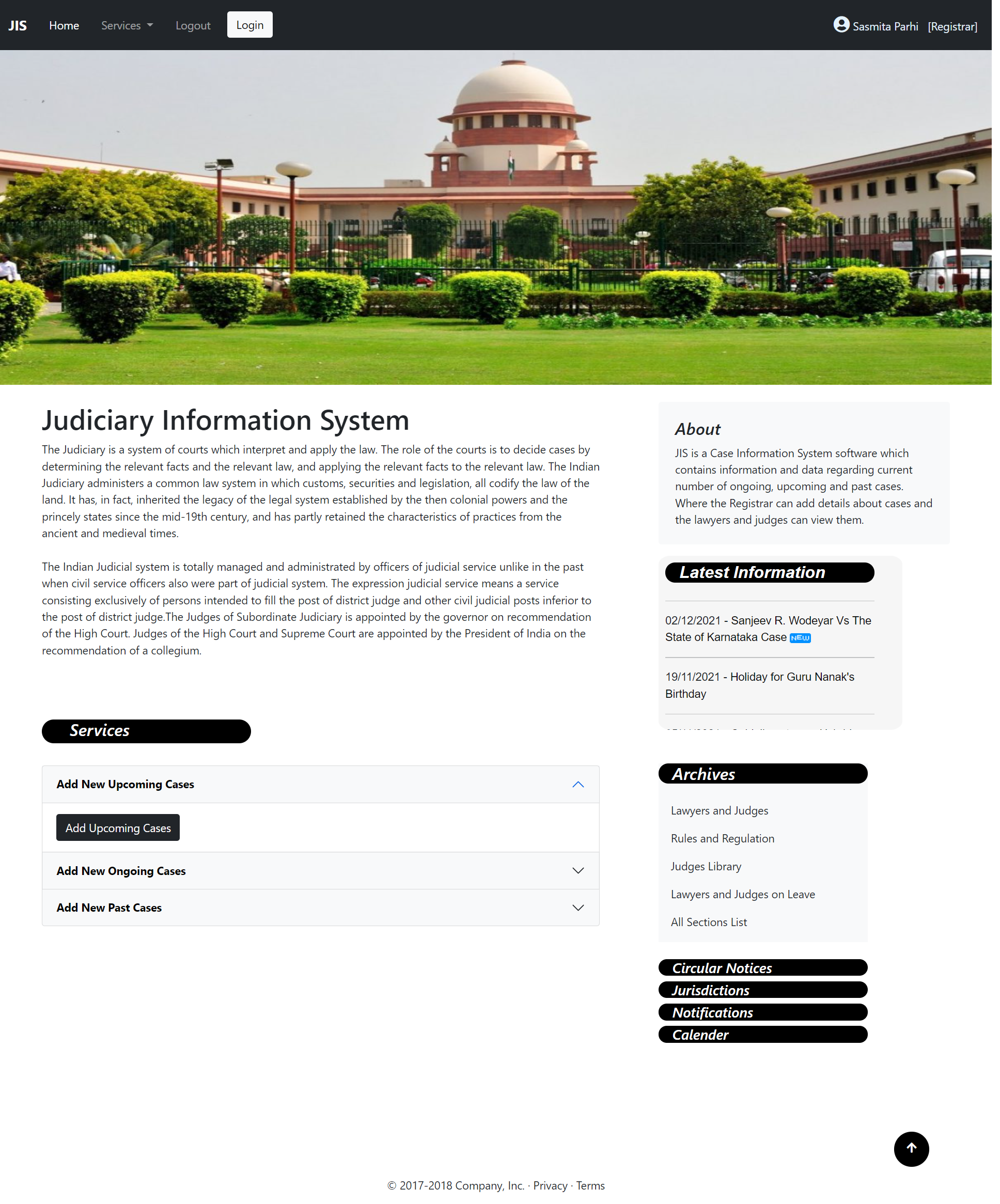 GitHub - menakinako/Judiciary_Information_System: Jis is a web application to help handle court ...