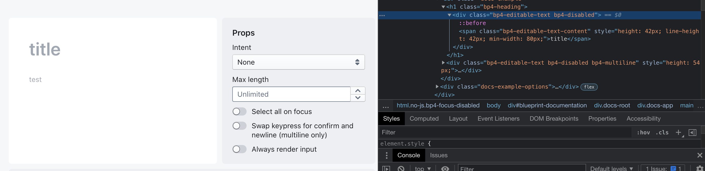 V4 Editabletext Uses Wrong Text Color When Disabled And Alwaysrenderinput False · Issue