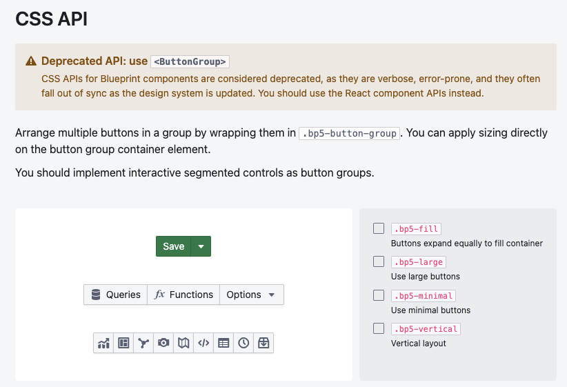 Docs Css Api Examples Are Broken · Issue 6517 · Palantir Blueprint · Github